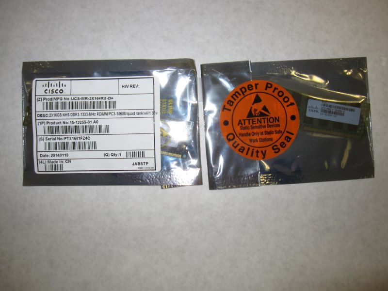 Cisco UCS B230 M2 32gb Memory Kit (2x16gb) PN UCS-MR-2X164RX-D B440 M2