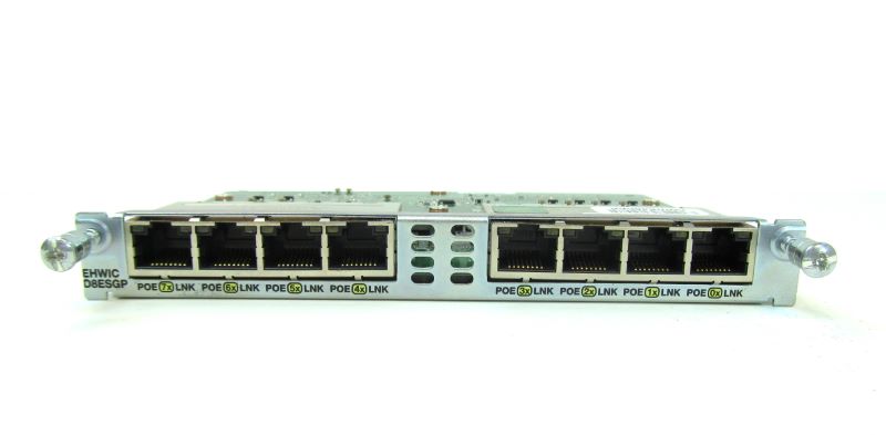 Cisco EHWIC-D-8ESG-P 8-Port 10/100/1000 Gigabit Ethernet Switch PoE