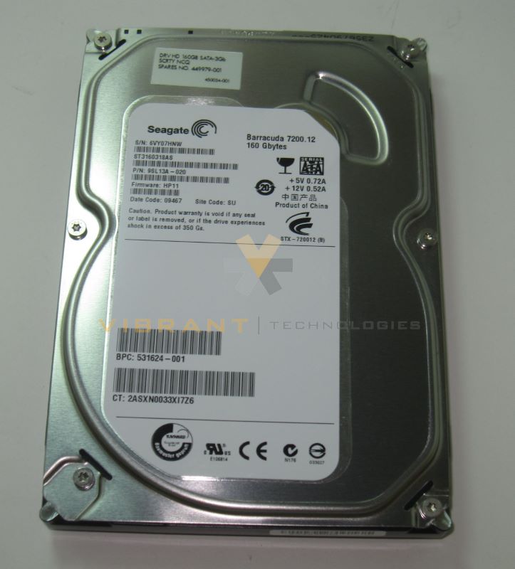 Dell 0G996R 160GB SATA 7200 Hard Drive