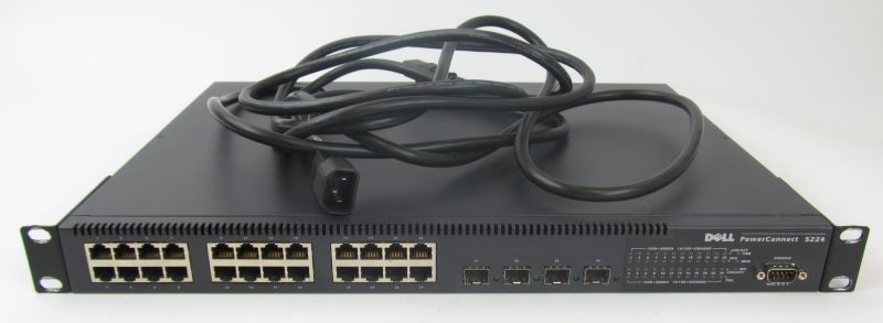 Dell 3N359 PowerConnect 5224 24-Port Network Managed Switch, with Power ...