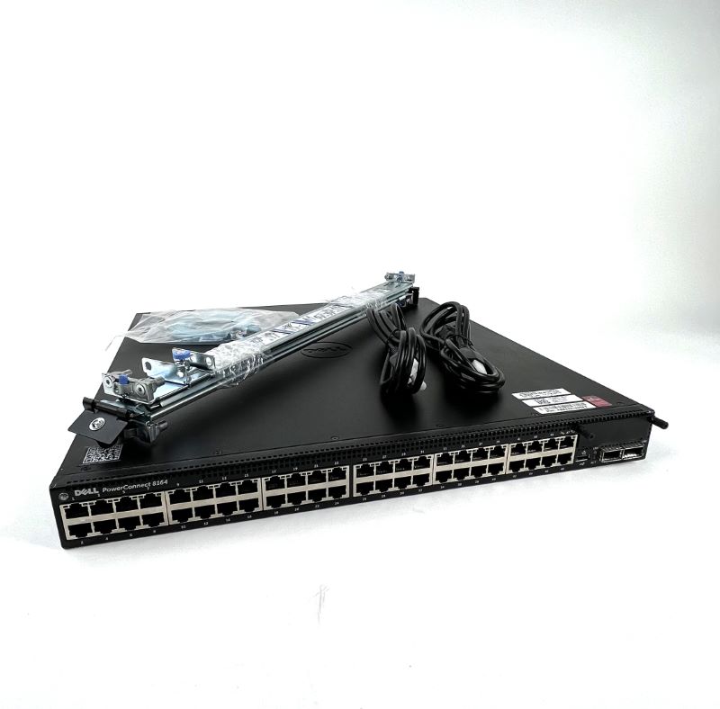 Dell 8164 48x 10GBASE-T Ethernet Switch 2x 40GbE,2x AC Power,Rail Kit ...
