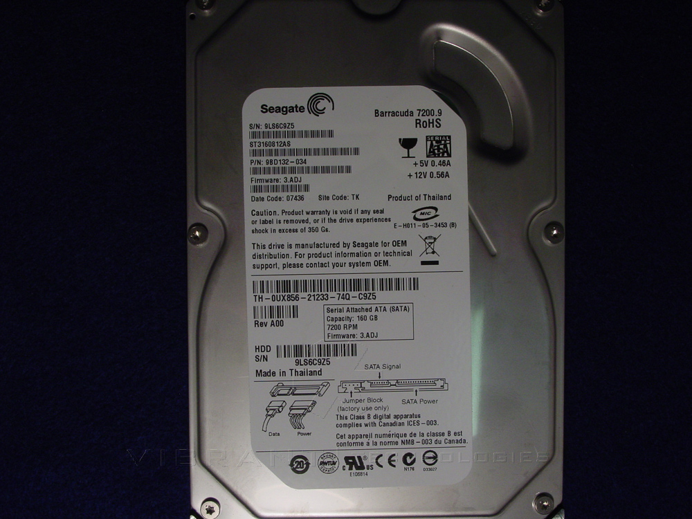 Dell 9BD132-034 160GB SATA 7200 Hard Drive Dell Labeled