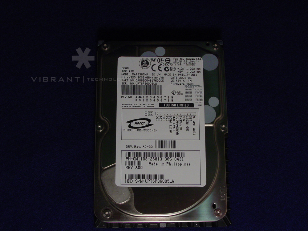 Dell M1108 36GB Ultra 320 10k 68 pin Server Disk Drive HDD