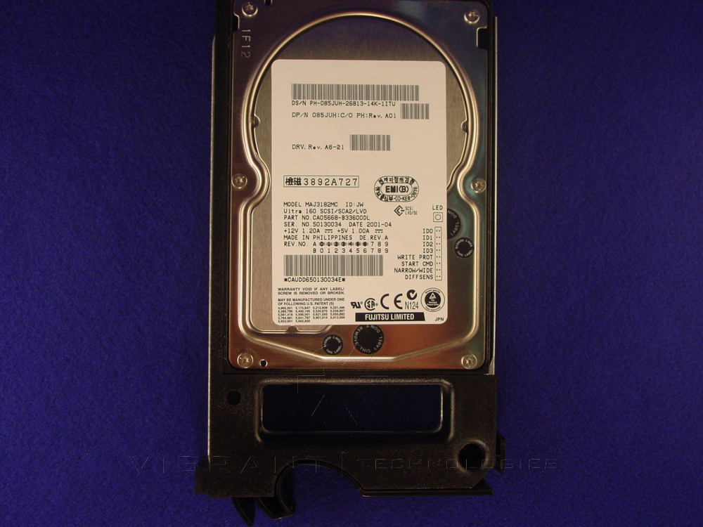 Dell MAJ3182MC 18.2GB Ultra 160 10k 80 PIN Dell Labeled Hard Disk Drive