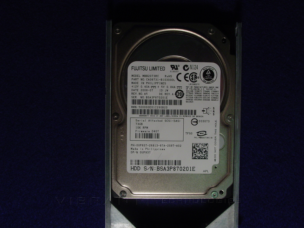 Dell MBB2073RC 73GB SAS 10k 2.5" with tray Dell Labeled