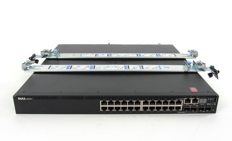 New Dell N3024 Layer 3 Switch PoE+ 24-Port 1GbE,2x 10GbE SFP+, AC Power