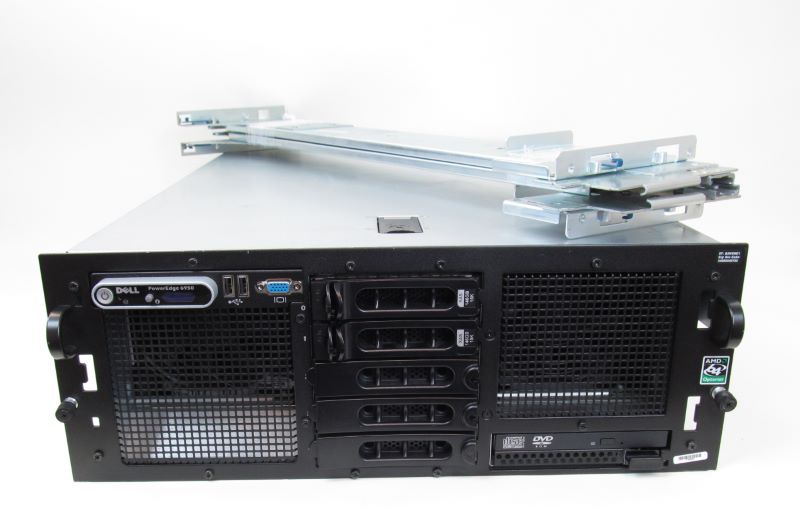 Dell Poweredge 6950, 2x2.8GHZ 8220, 8GB, 2x146GB, perc 5i raid, bezel ...