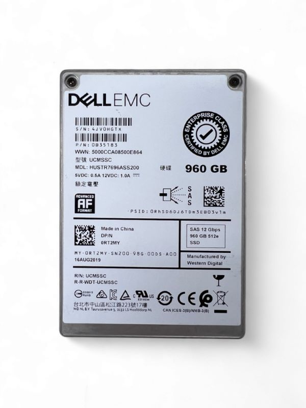 Dell RT2MY 960GB TLC SAS 12GB/s RI ISE 2.5" SSD HUSTR7696ASS200