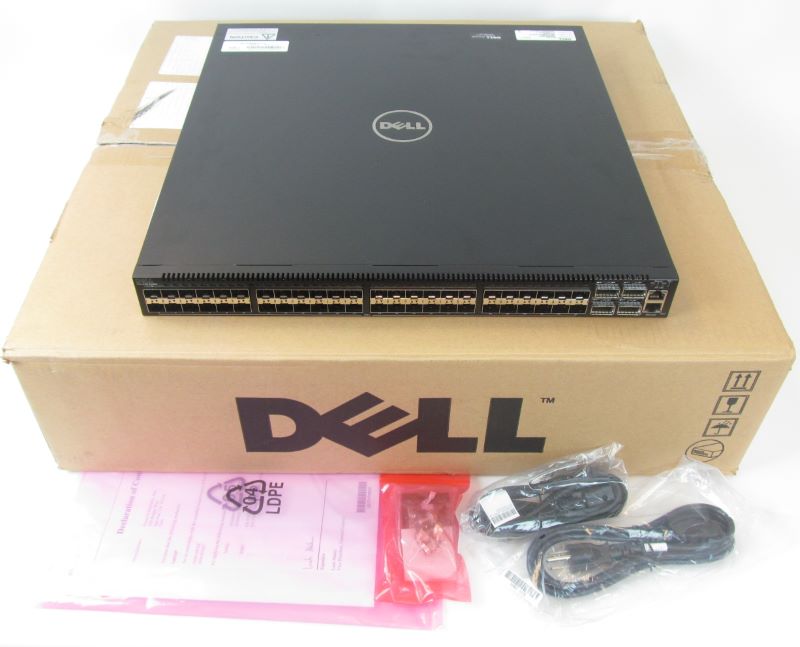 New Open Box Dell S4810P-AC Force 10 48-Port 10GbE SFP+ Switch, 2x AC Power