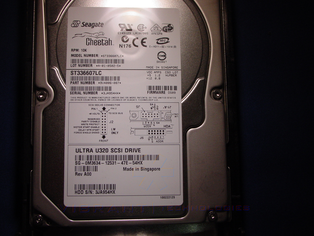 Dell ST336607lc-1 36GB Ultra 320 10k 80 pin Dell labeled Hard Disk Drive