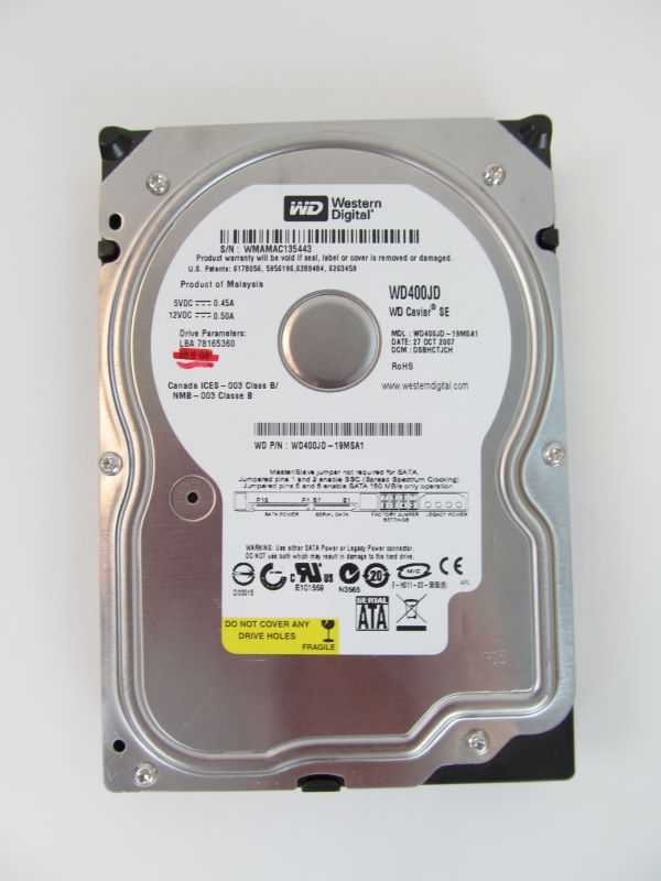 Dell WD400JD-19MSA1 40GB SATA 7200rpm Hard Disk Drive