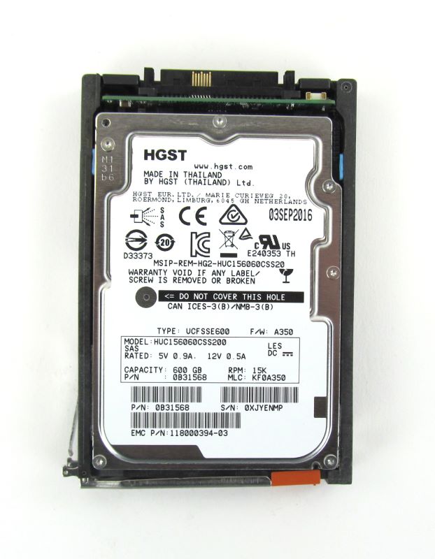 EMC 005050846 600GB 15K 6G 2.5" SAS