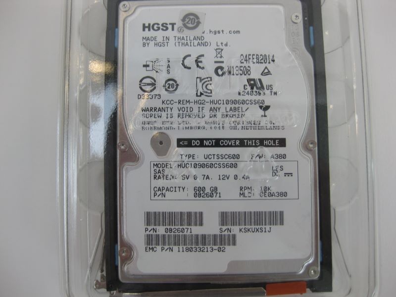 EMC V3-2S10-600 VNX 600GB SAS 10k 2.5" Drive