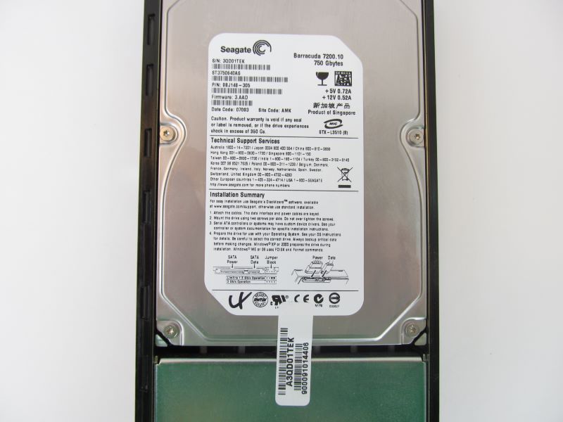 EqualLogic ST3750640AS 750GB SATA 7200rpm with PS200 PS400 tray