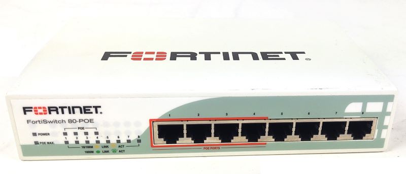 Fortinet FS-80-POE POE L2 SWITCH 8XGE RJ-45 4XPOE