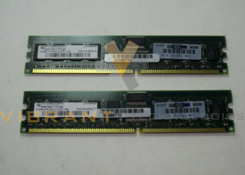 HP 371047-B21 1024MB PC2700 SDRAM 2 X 512MB Server Memory DIMM