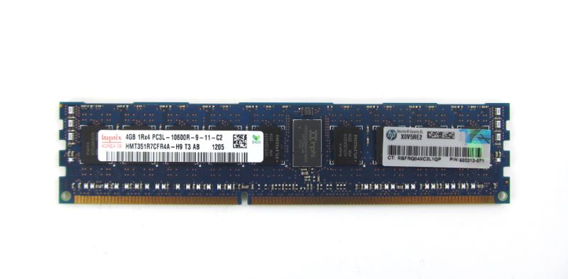 HP 605312-071 HP 4Gb 1RX4 PC3L-10600R DIMM