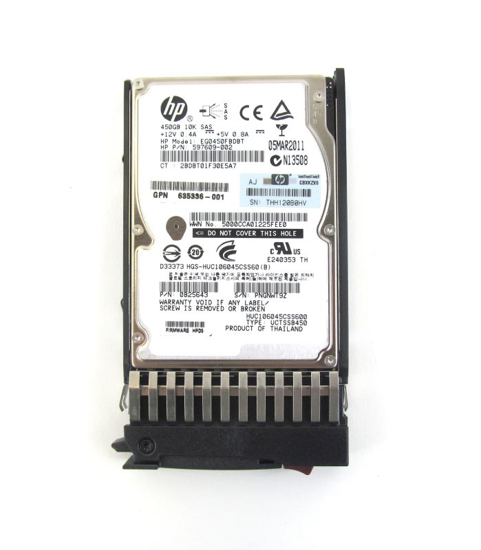 HP AW612A M6625 450Gb 6G 10K SAS Hard Drive