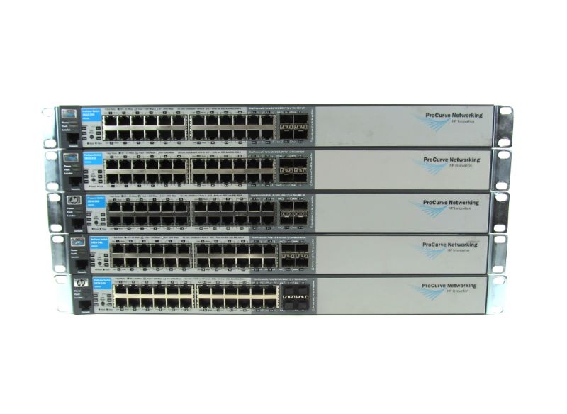 Lot of 5 HP J9021A ProCurve Switch 2810-24G 10/100/1000 4-SFP Layer 2