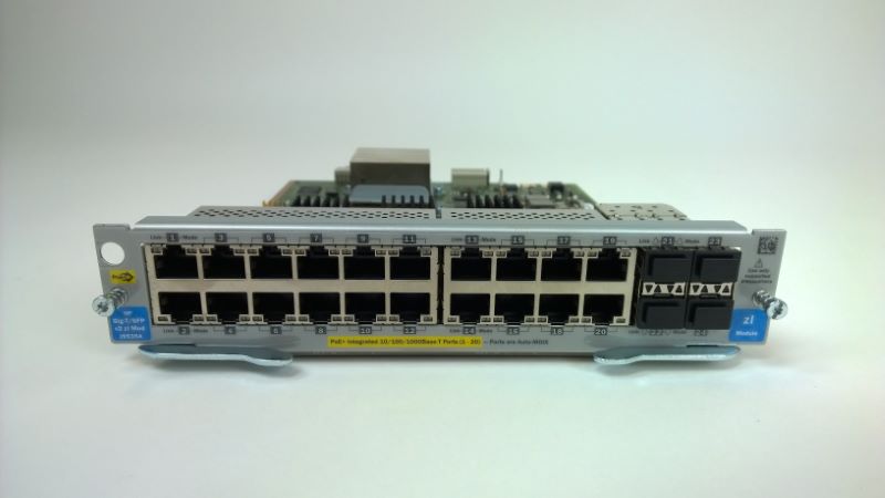 HP J9535A 20PORT GIG-T POE+ / 4 SFP V2 ZL MODULE 5400/8200 chassis