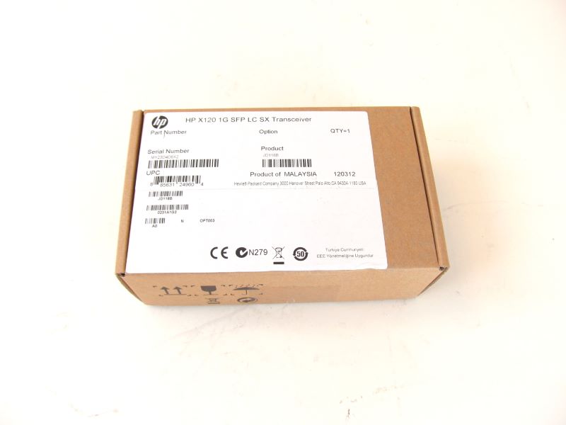 HP JD118B New Open Box X120 1Gb SFP LC SX Transceiver