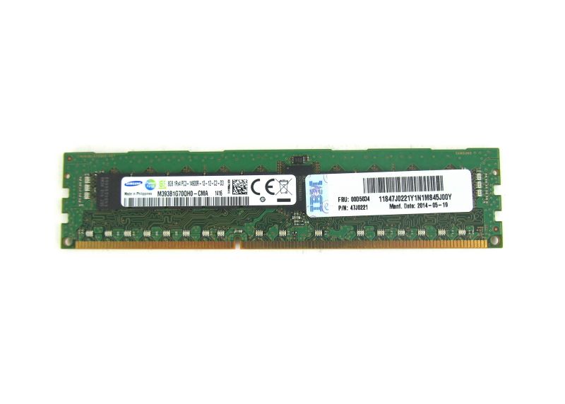 IBM 00D5034 8Gb (1x8Gb, 1.5v) PC3-14900 LP RDIM Memory